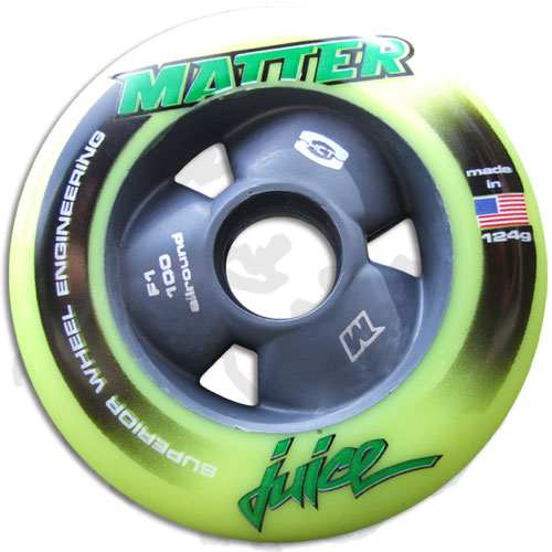 1 roue Matter Juice yellow 100mm - Pierre qui Roule