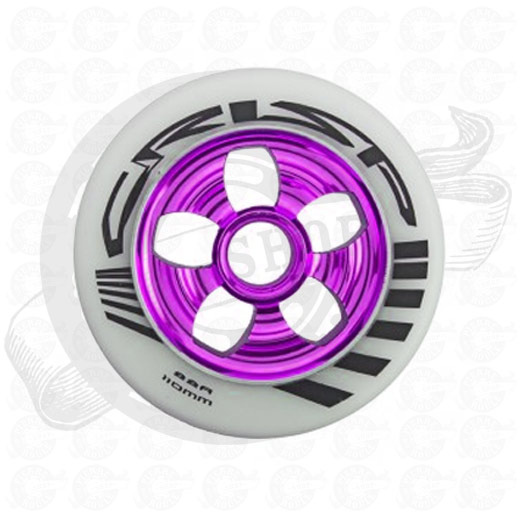 1 Roue Crisp Gomme Blanche 110mm 88A - Pierre qui Roule